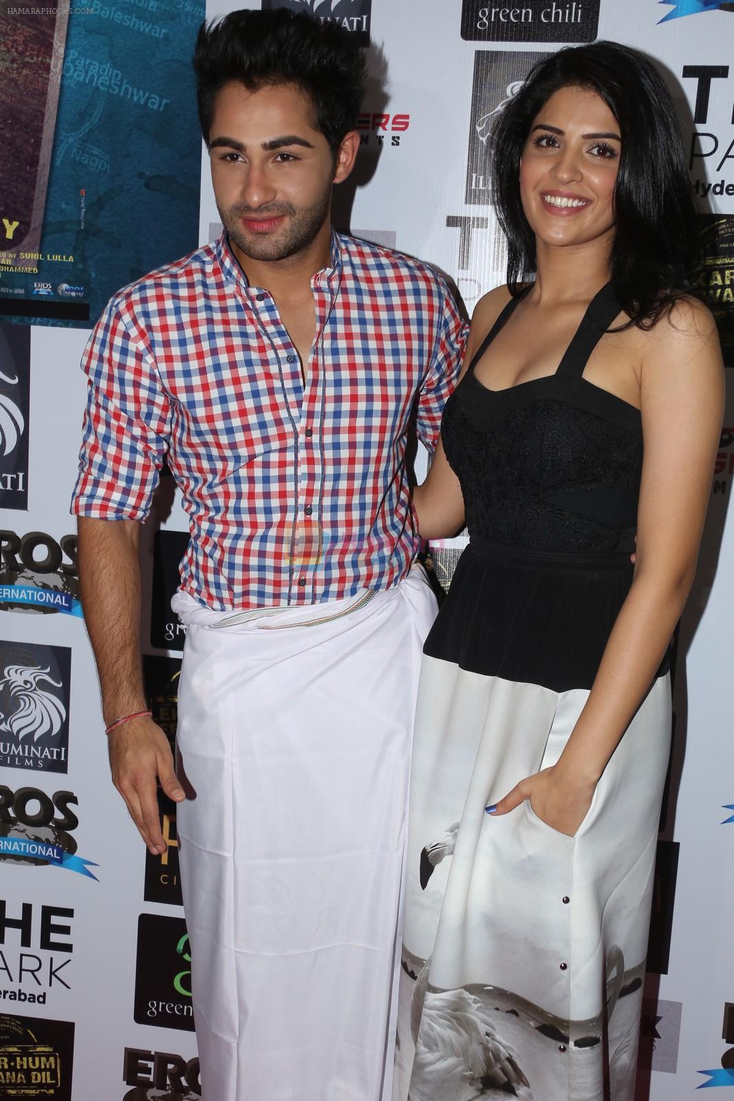 Deeksha Seth, Armaan Jain at Lekar Hum Deewana Dil movie press meet in Hyderabad on 27th June ...